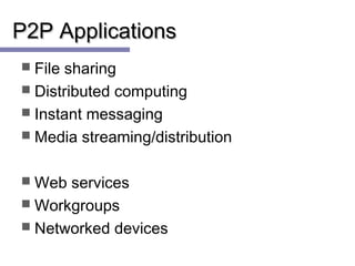 Lecture - Network Technologies: Peer-to-Peer Networks | PPT