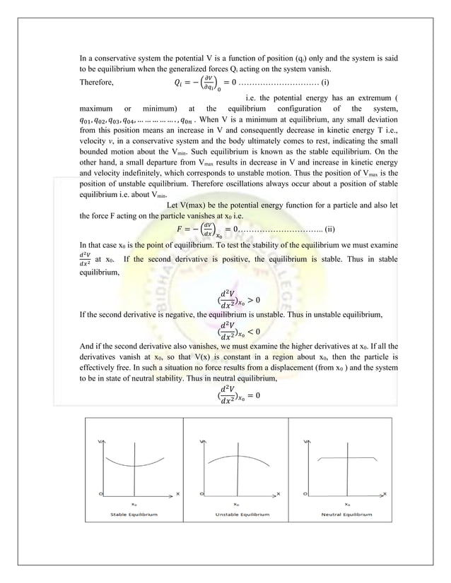 small oscillations.pdf | Chemistry | Science