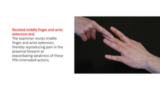 Examination in compressive neuropathies of the radial nerve | PPTX