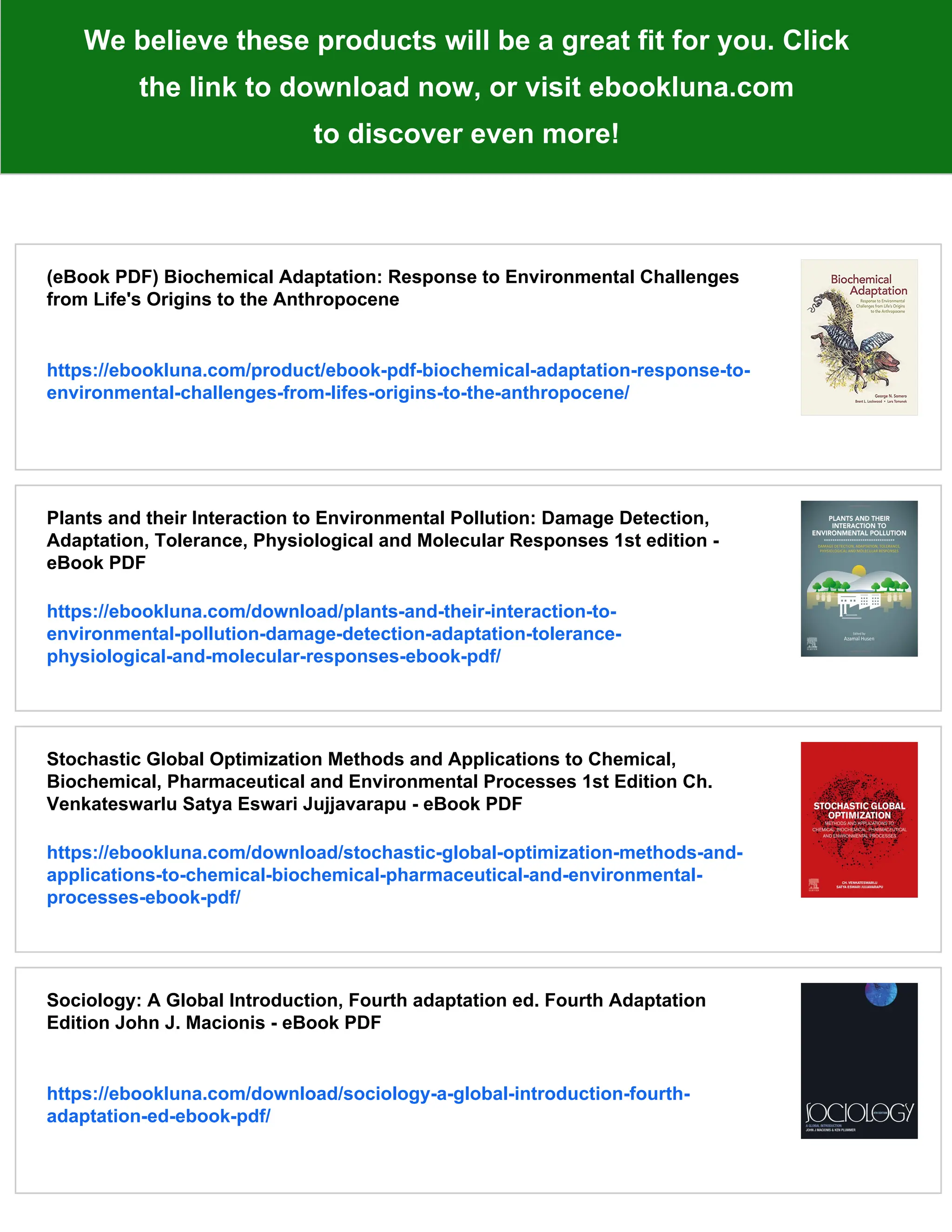 (Original PDF) Biochemical Adaptation Response to Environmental | PDF