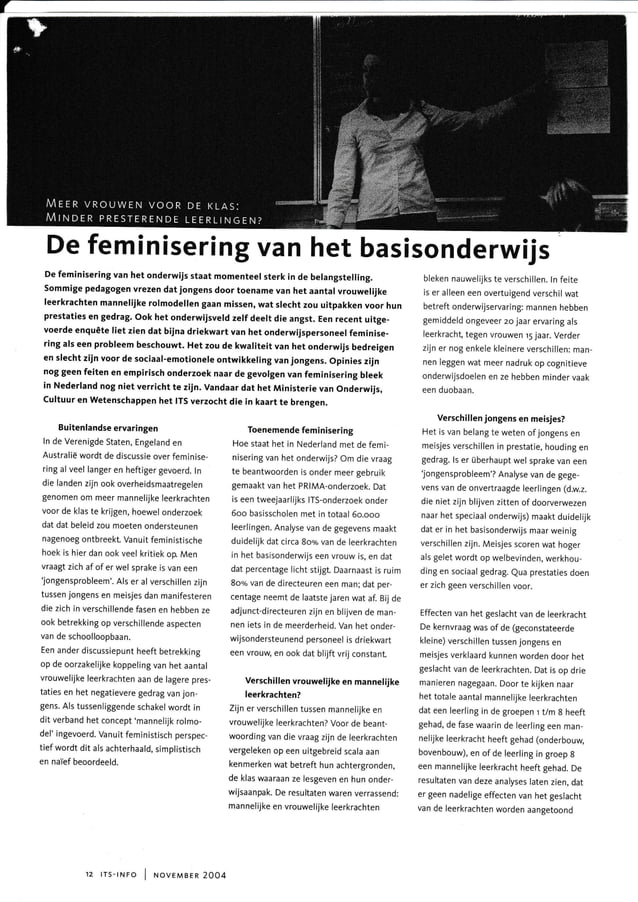 Geert Driessen (2004) ITSInfo De feminisering van het basisonderwijs.pdf