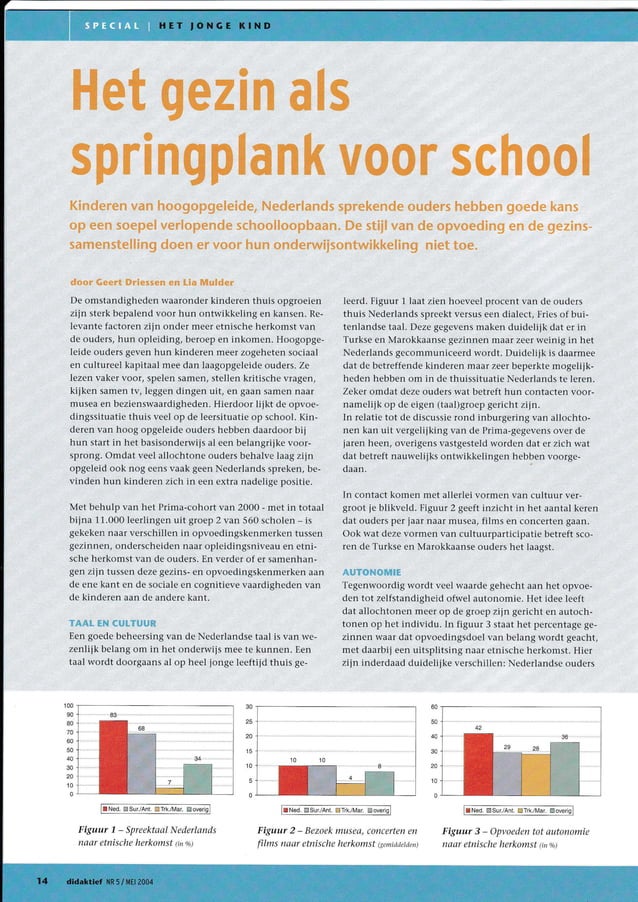 Geert Driessen & Lia Mulder (2004) Did Het gezin als springplank voor ...