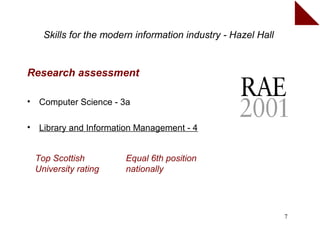 Skills for the modern information industry | PPT