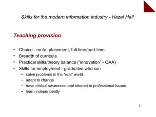 Skills for the modern information industry | PPT