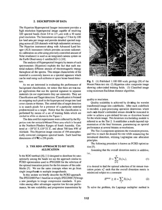 Detection and Classification in Hyperspectral Images using Rate Distortion and Optimization ...