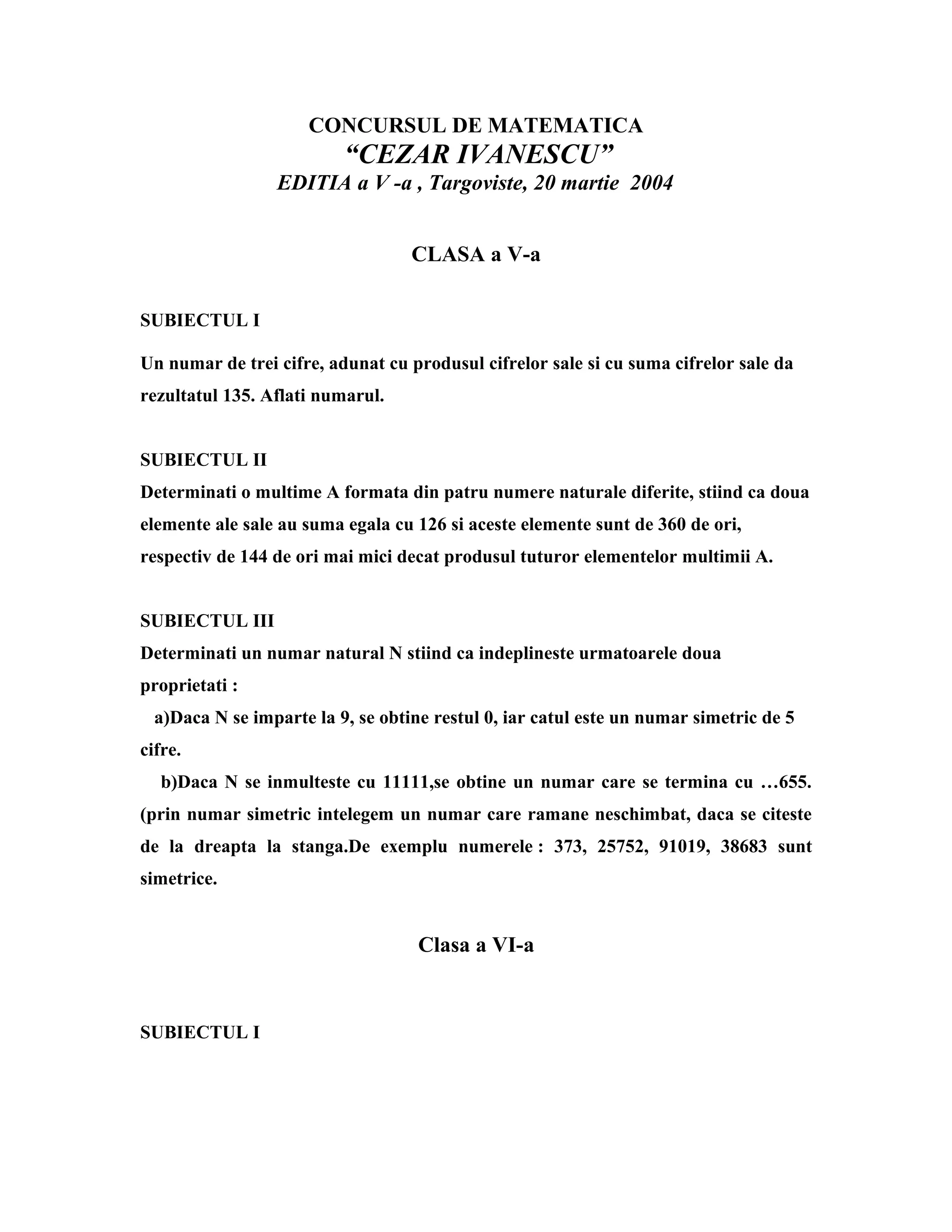 2004 matematică alte concursuri_subiecte__1 | PDF