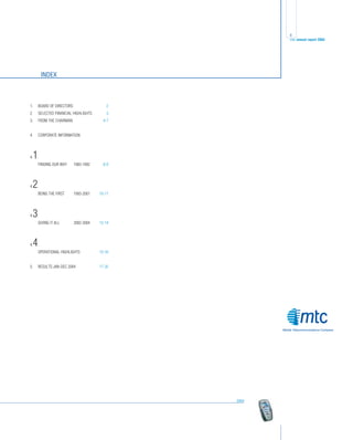 2004 mtc annual report | PDF | Telecommunications Industry | Industries