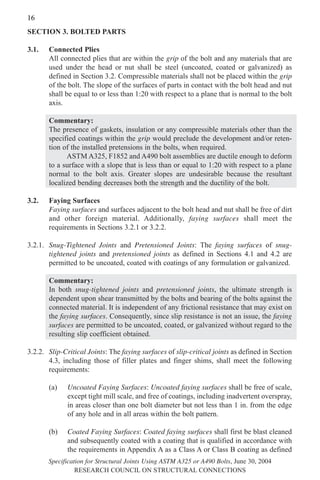 Specification for structural joints using A325 or A490 | PDF
