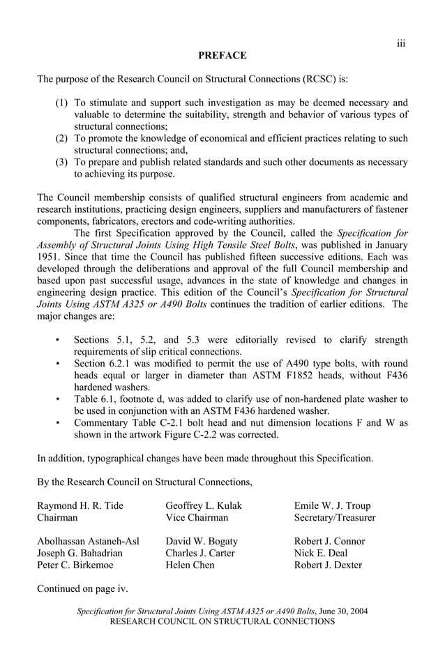 Specification for structural joints using A325 or A490 | PDF