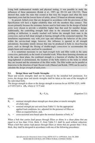 Specification for structural joints using A325 or A490 | PDF