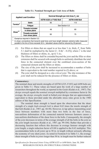 Specification for structural joints using A325 or A490 | PDF