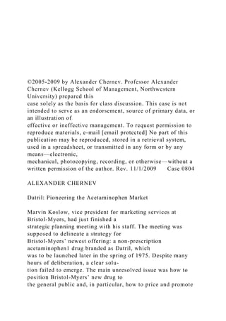 ©2005-2009 by Alexander Chernev. Professor Alexander Che.docx