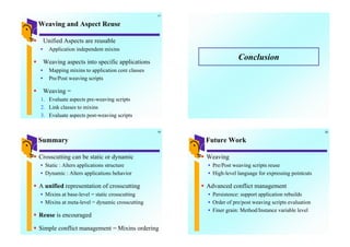Towards Unified Aspect-Oriented Programming | PPT
