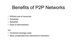 Agents and P2P Networks | PPT | Computer Networking | Computing