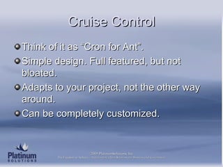 Continuous Integration using Cruise Control | PPT | Web Development | Internet
