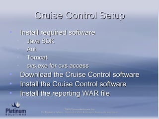 Continuous Integration using Cruise Control | PPT | Web Development ...