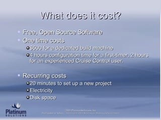 Continuous Integration using Cruise Control | PPT | Web Development | Internet