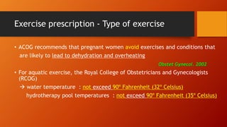 (마더세이프 라운드) exercise in pregnancy | PPTX
