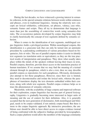 corpus linguistics and lexicography | PDF