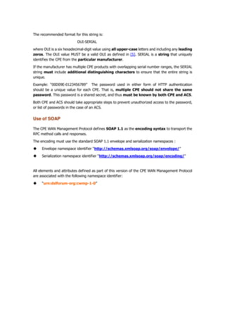 More Details about TR-069 (CPE WAN Management Protocol) | PDF