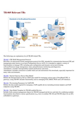 More Details about TR-069 (CPE WAN Management Protocol) | PDF