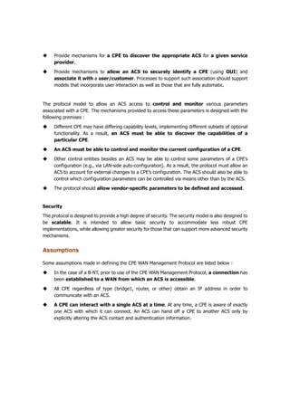 More Details about TR-069 (CPE WAN Management Protocol) | PDF