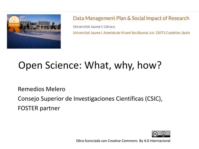 Open Science: What, why, how? | PPT