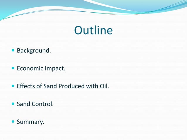 Sand Problem in Oil Wells | PPTX