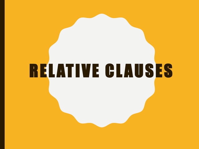 simple relative clauses | PPT