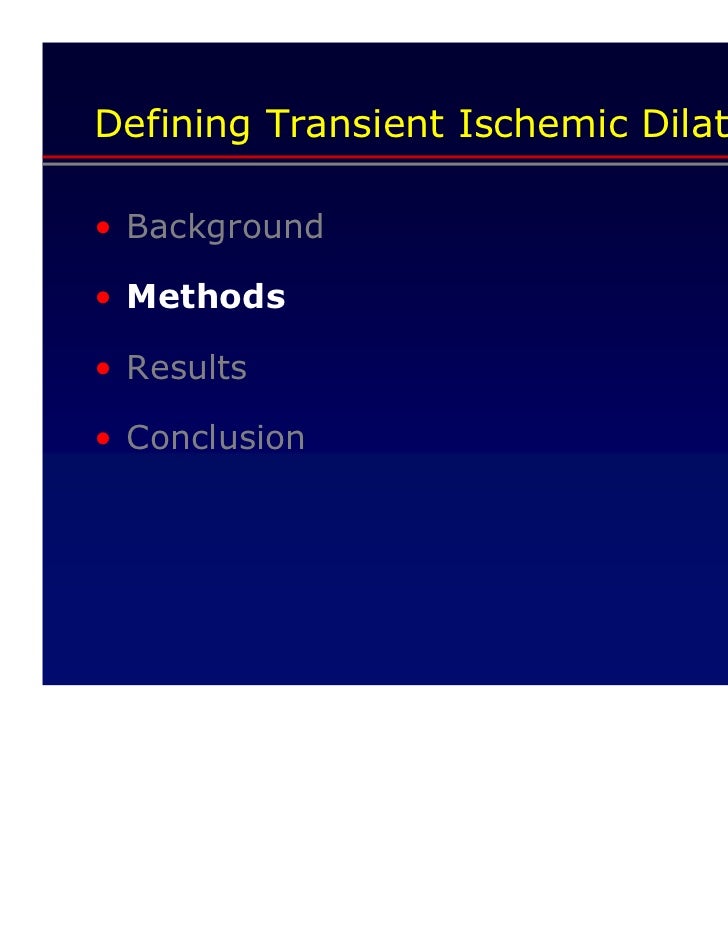 Redefining The Transient Ischemic Dilation Ratio