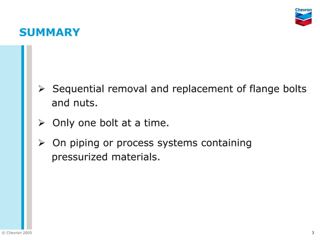 2005 CVX Hot Bolting Procedures.ppt | Auto Repair | Automotive