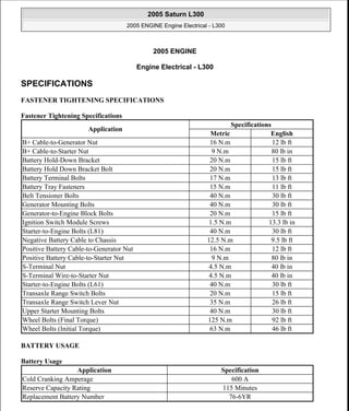 2005 engine electrical | PDF