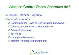 2005 IBC - Managing risks of control room operations | PPT