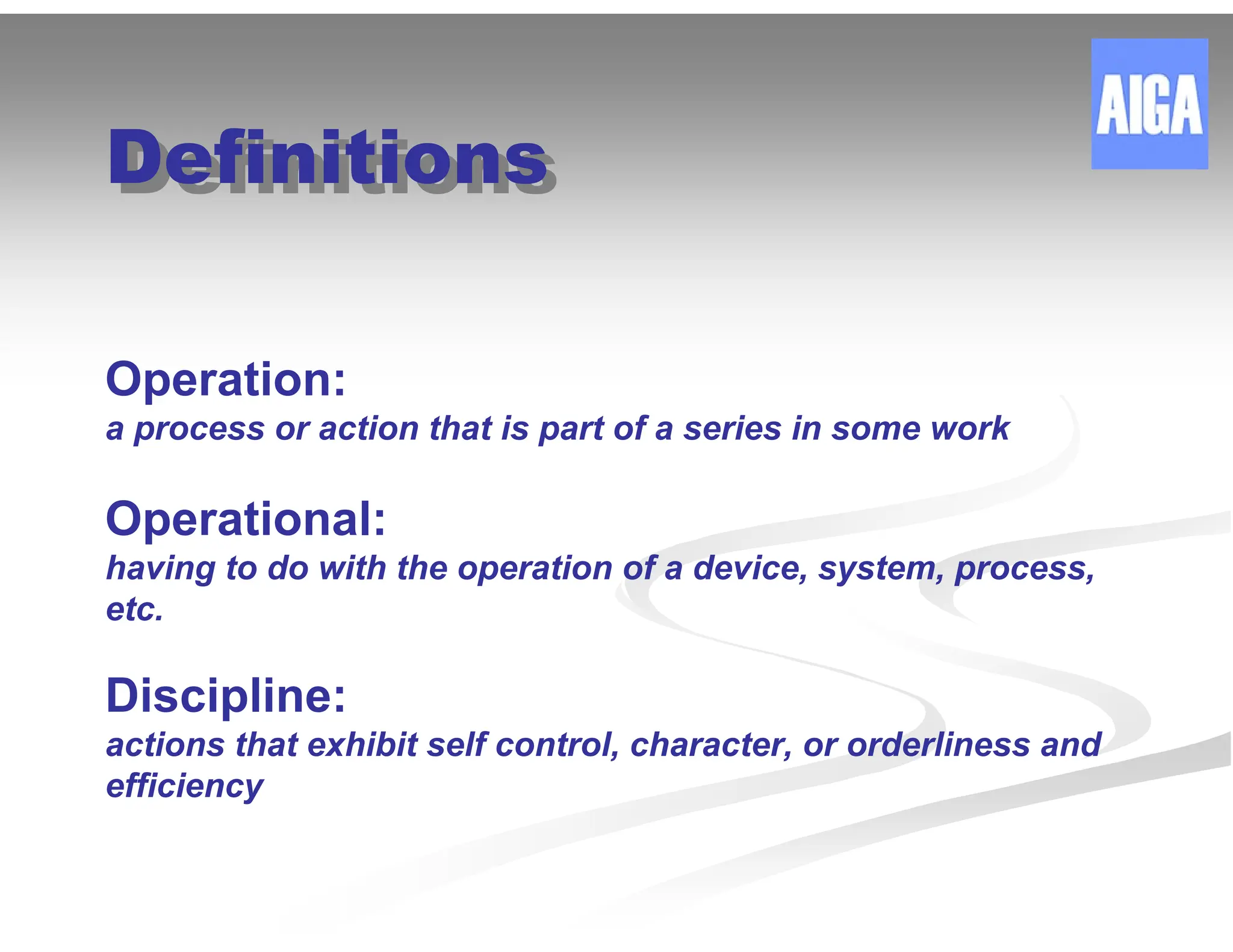 2005 meeting Workshop Operational Discipline | PDF