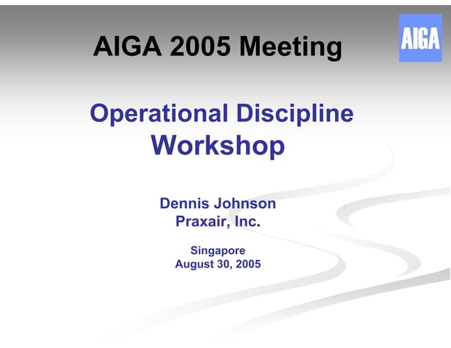 2005 meeting Workshop Operational Discipline | PDF | Business ...