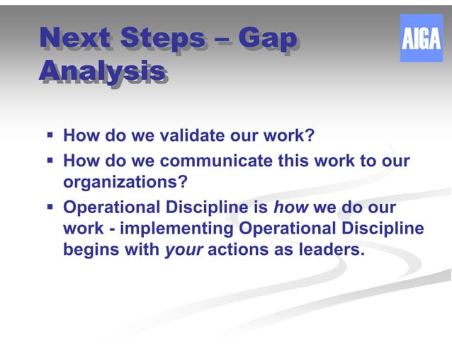 2005 meeting Workshop Operational Discipline | PDF | Business ...
