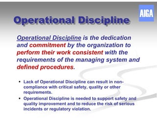 2005 meeting Workshop Operational Discipline | PDF