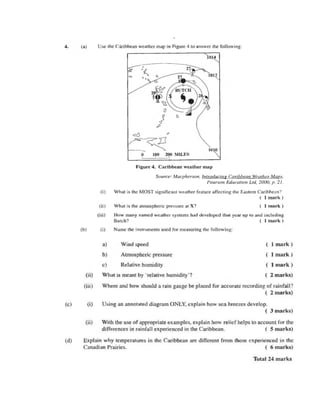 CSEC GEOGRAPHY PAST PAPER- PAPER 2- 2005 | PDF