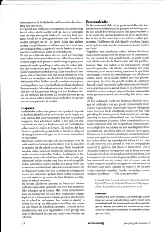 Frederik Smit & Geert Driessen (2005) Vern Allochtone ouders willen meer samenwerken met ...