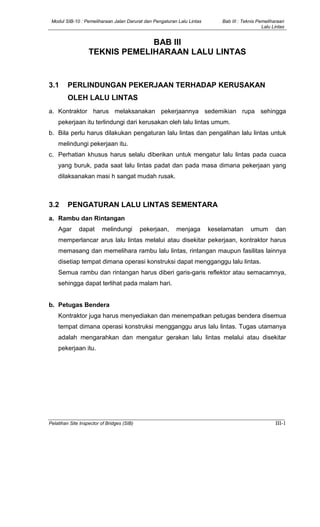 2006 10-pemeliharaan jalan darurat dan pemeliharaan lalu lintas | PDF