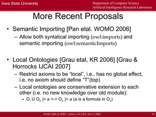 Divide and Conquer Semantic Web with Modular | PPT | Programming Languages | Computing