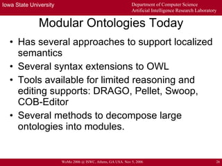 Divide and Conquer Semantic Web with Modular | PPT | Programming Languages | Computing