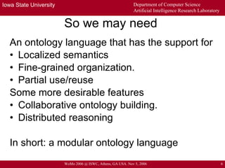 Divide and Conquer Semantic Web with Modular | PPT | Programming Languages | Computing