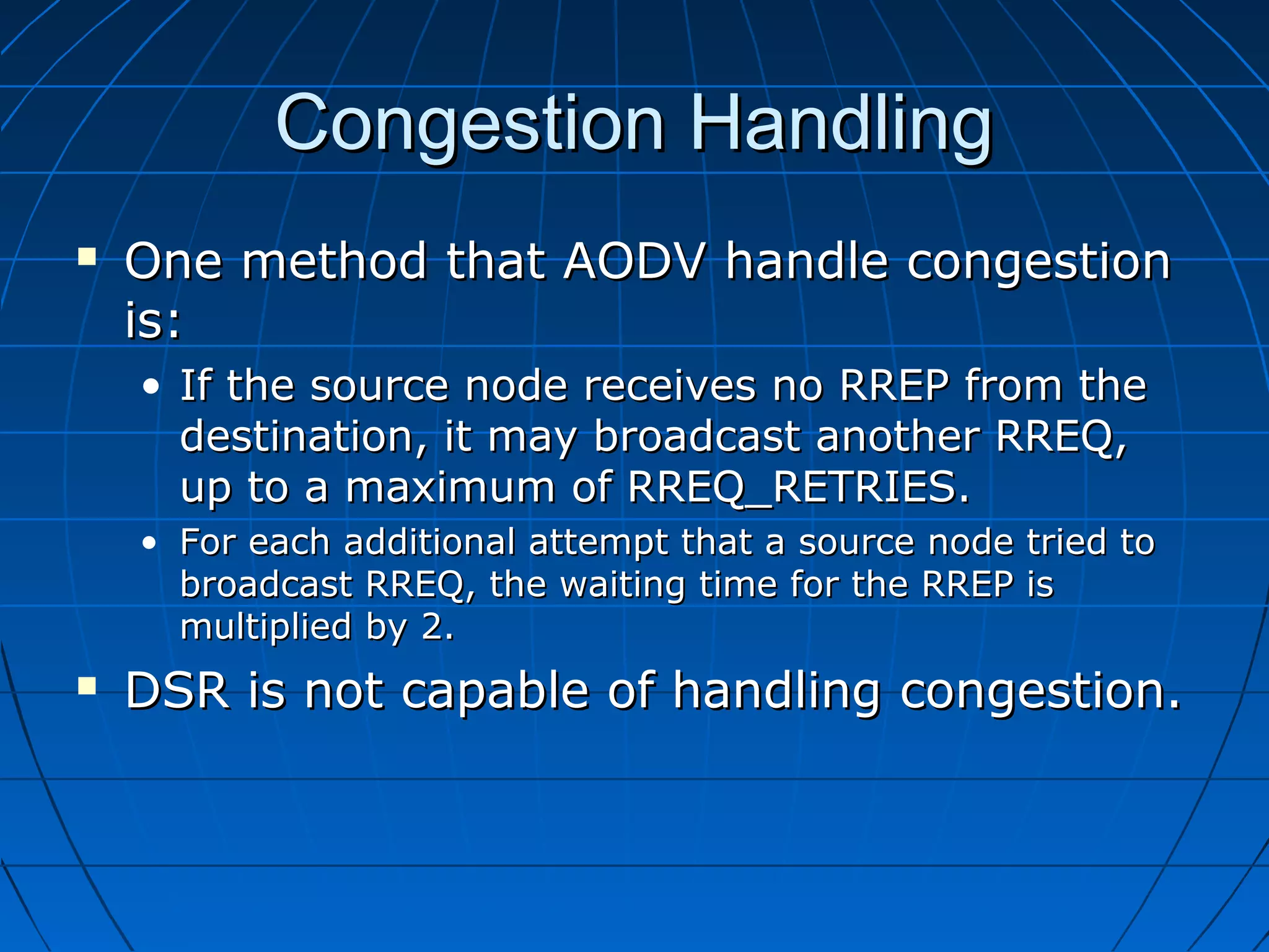 2006 aodv-group-presentation | PPT | Computer Networking | Computing