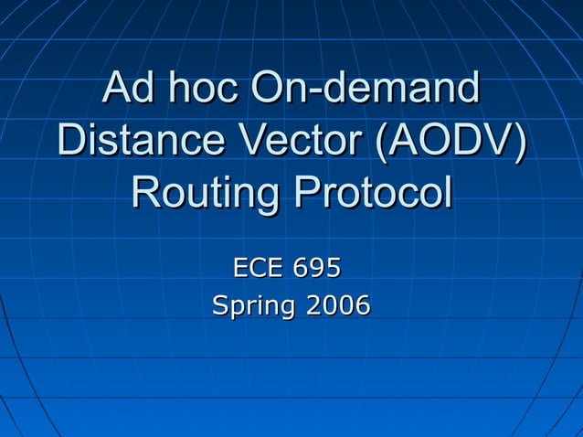 2006 aodv-group-presentation | PPT