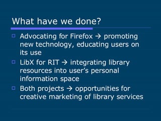 Pimp your web browser at the library | PPT