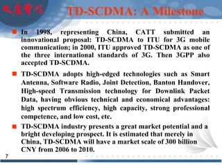 2006 Brief Introduction to Datang Telecom Group TD-SCDMA | PPT
