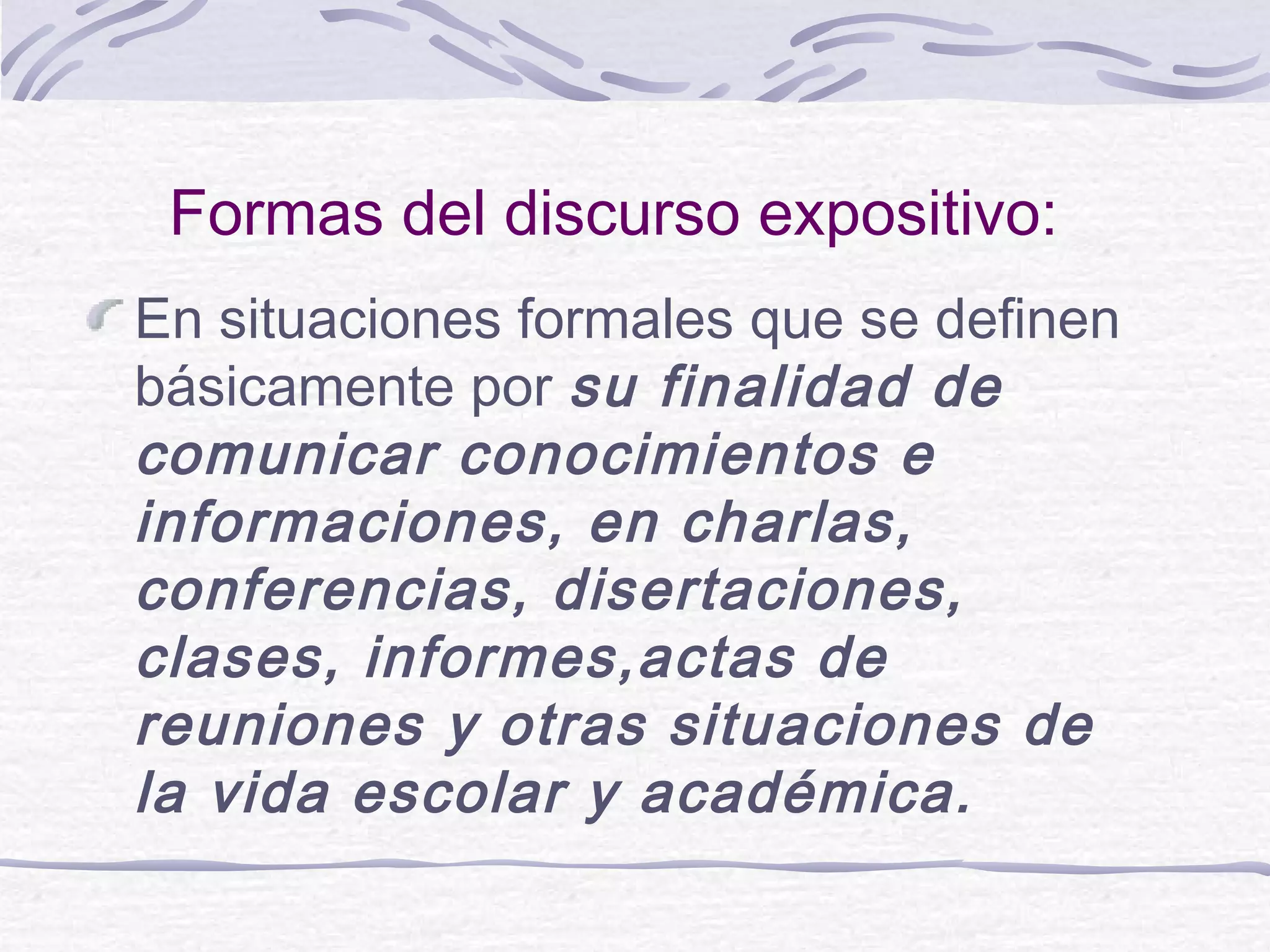 el discurso expositivo ppt. | PPT