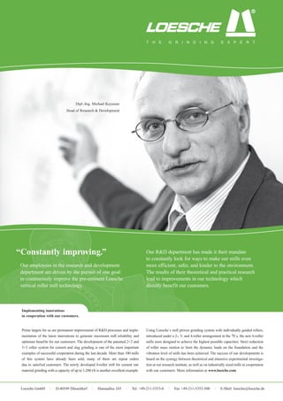 A Peek at the Past: 100th Anniversary of Loesche | PDF