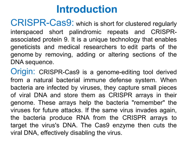CRISPR-Cas9: Revolutionizing Gene Editing and Therapy | PPT